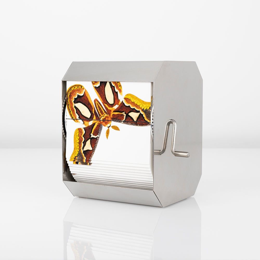 Flipbook Machine Atlas Moth (Hand-Crank)
